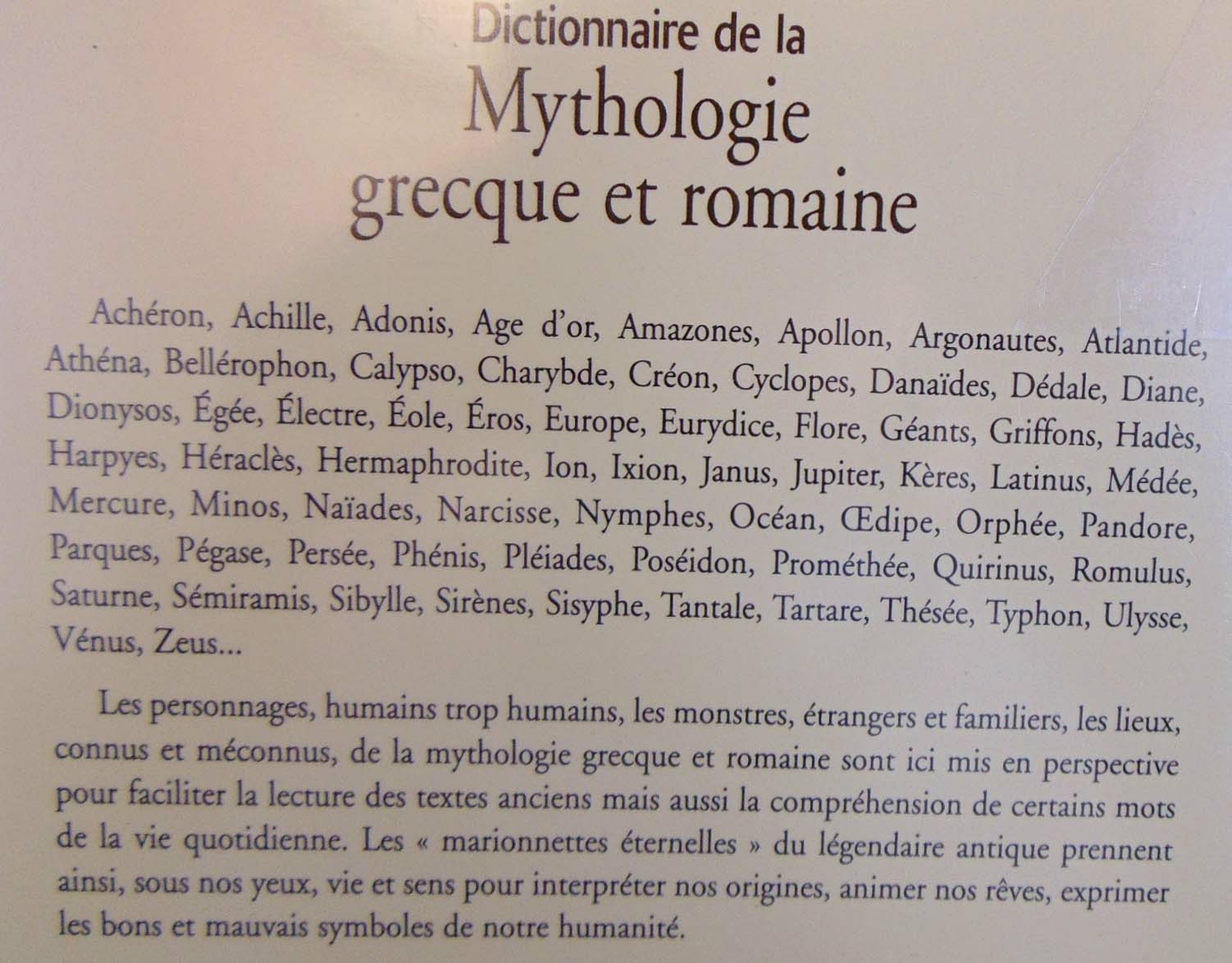 Grimal : Dictionnaire de la mythologie grecque et romaine... - D930 ...
