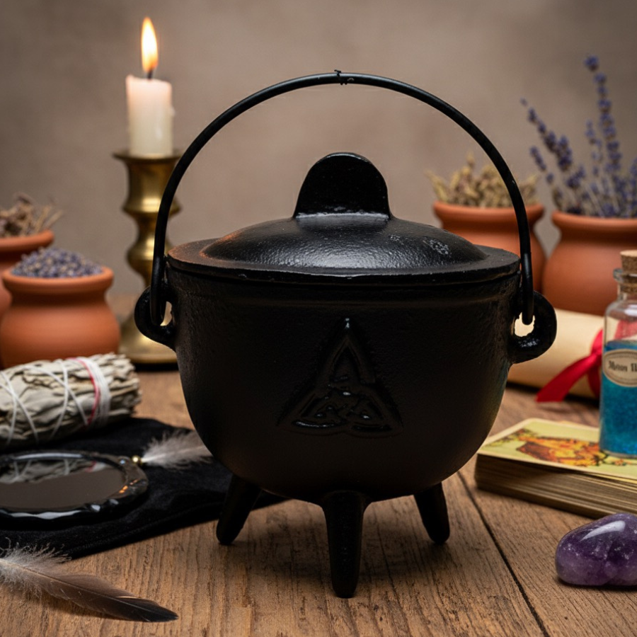 Chaudron en fonte - Pentacle - Rituels & Magie/Chaudrons