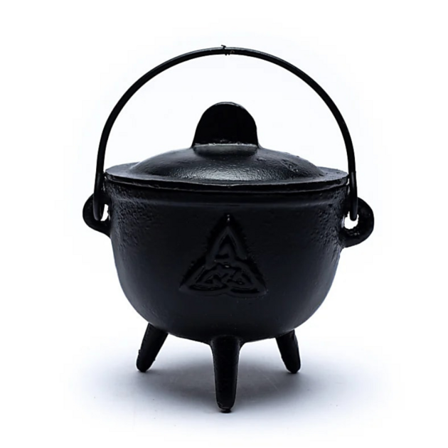 Chaudron en fonte - Triquetra - Noir - Grand Modèle