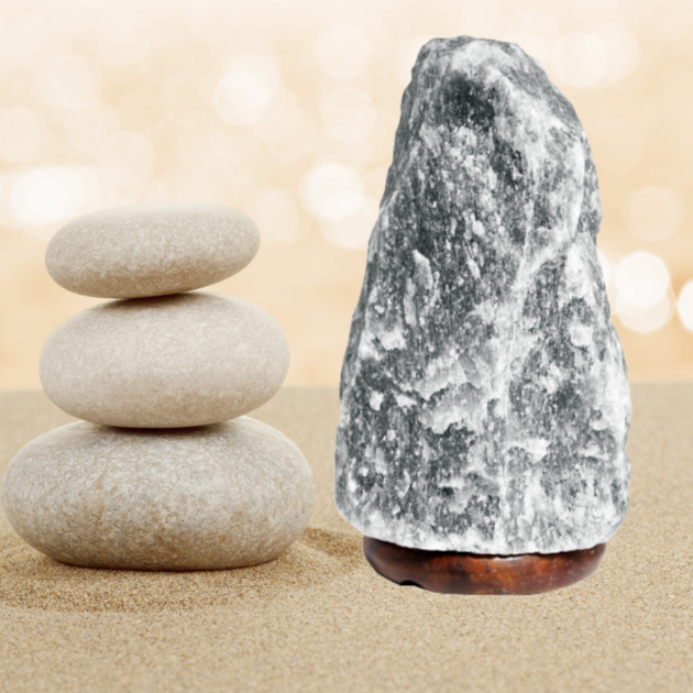 Lampe de Sel de l'Himalaya Grise - 2 à 3 Kg - Cristal de sel