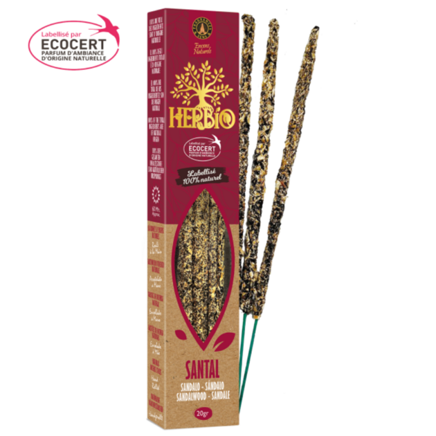 Encens Herbio - Bois de Santal - 25g - Encens en bâtons