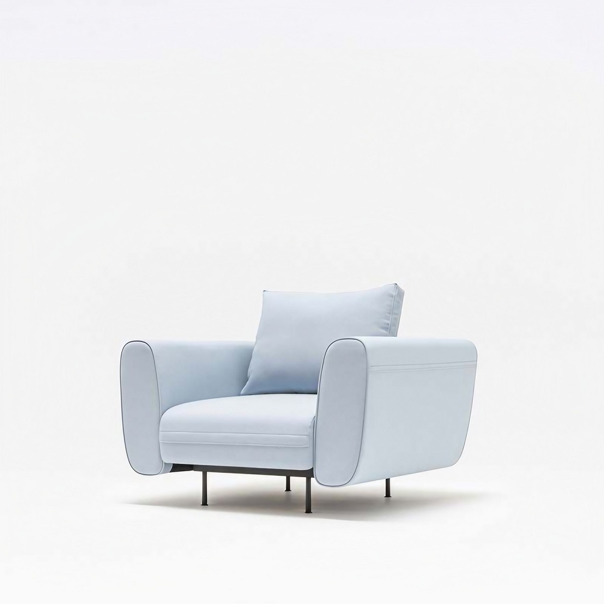 Fauteuil lounge design 1 place avec siège à ressorts haut confort