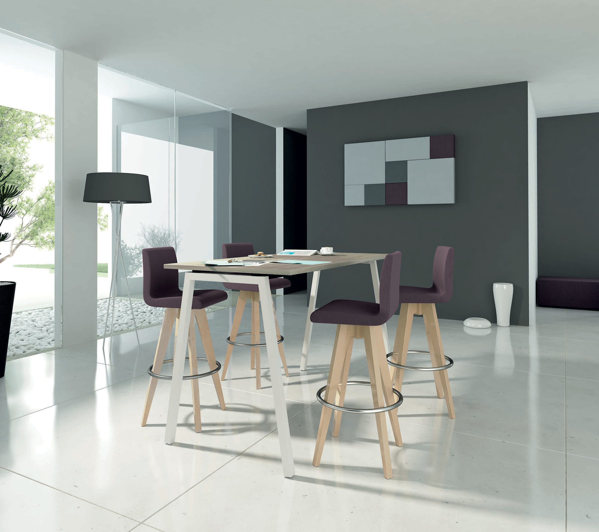 Table haute piétement A "Cinetic" - Tables/Tables hautes - Kollori.com