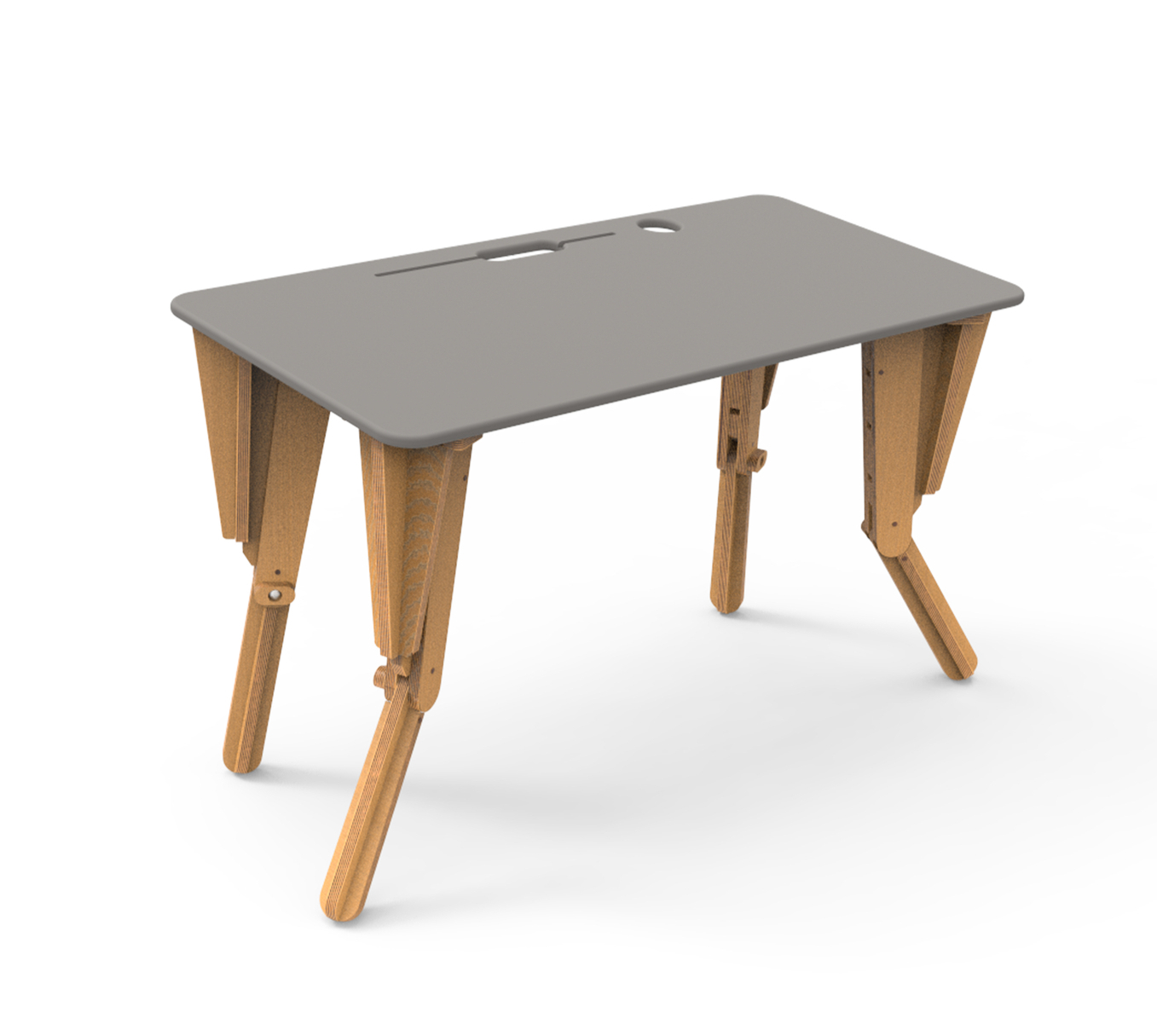 Table modulable rectangulaire pour espace de créativité et lab