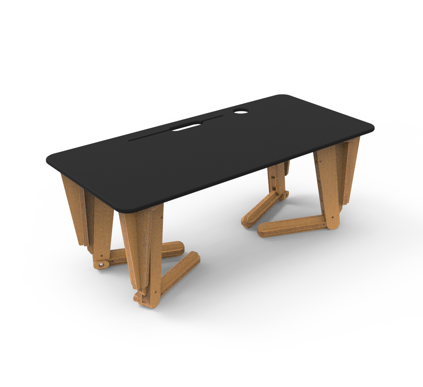 Table modulable rectangulaire pour espace de créativité et lab