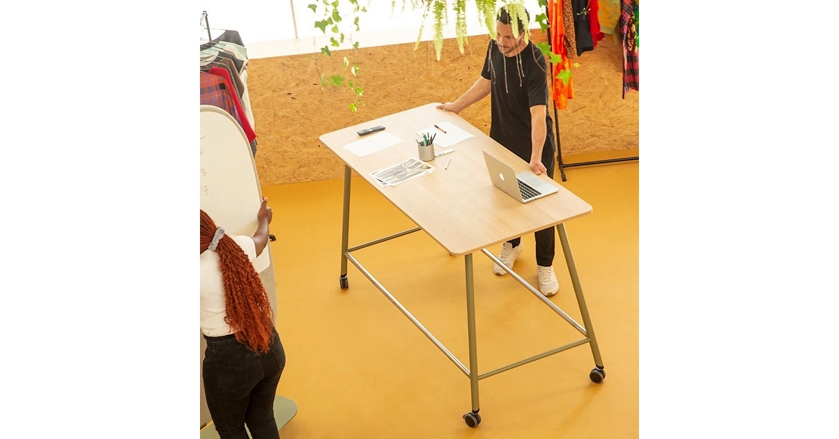 Table haute à roulettes Mobile, Robuste et Polyvalente