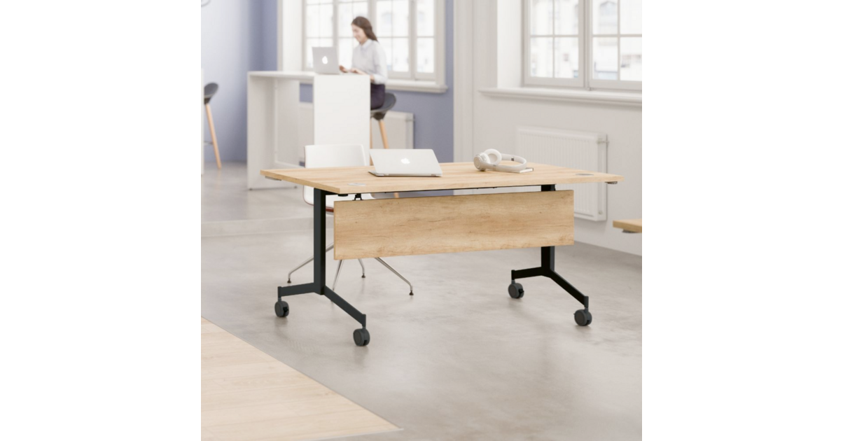 Table de réunion pliante sur roulettes et rabattable - Kollori.com