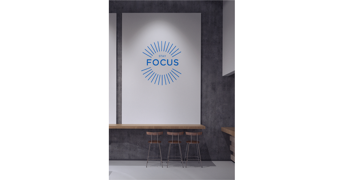 Stickers Stay Focus - autocollant concentration bureau - Kollori.com