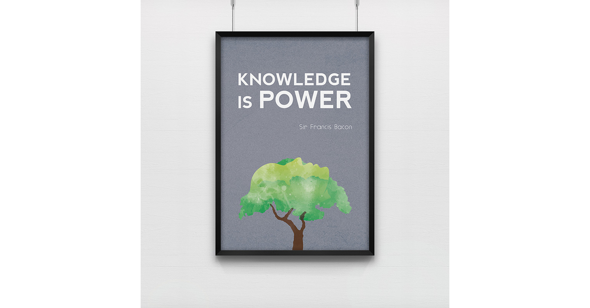 Poster Knowledge is Power - Kollori.com