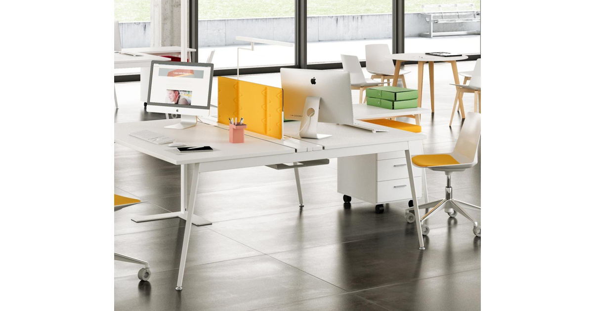 Bureau bench design 2 personnes - bureau double face à face