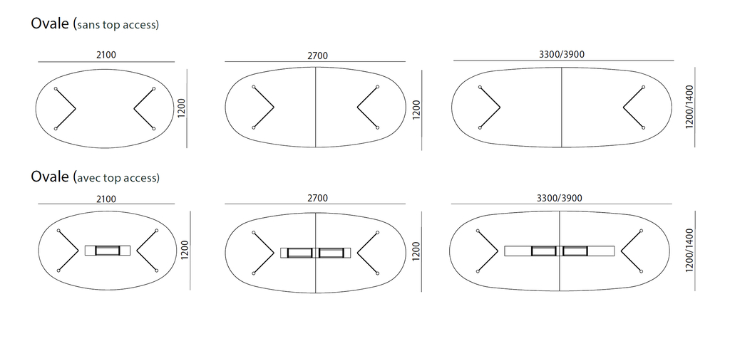 Table ovale "Usoa" - Tables/Tables de réunion - Kollori.com