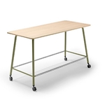 Table haute à roulettes Mobile, Robuste et Polyvalente