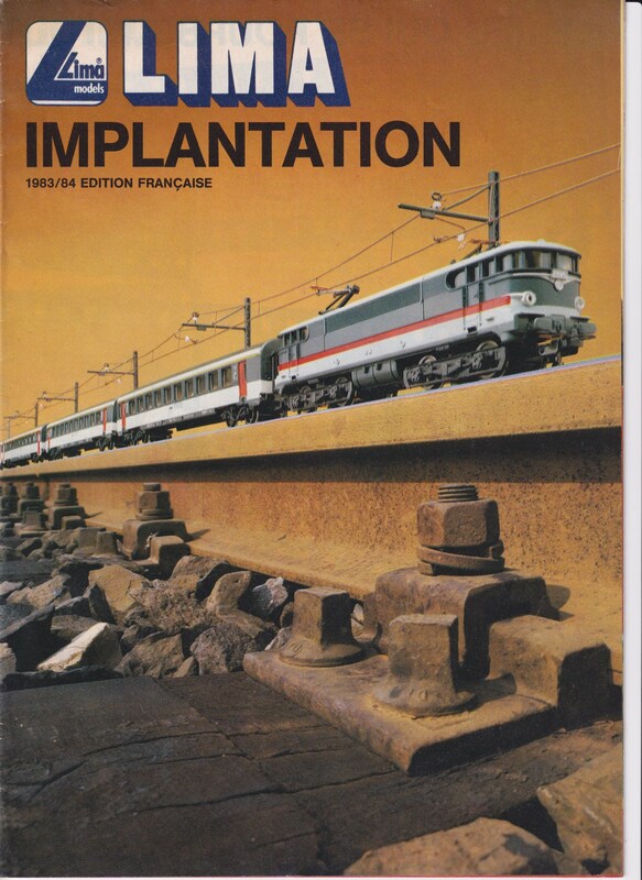 Catalogue LIMA MODELS IMPLANTATION 1983/1984 EDITION FRANCAISE. TRAINS ...