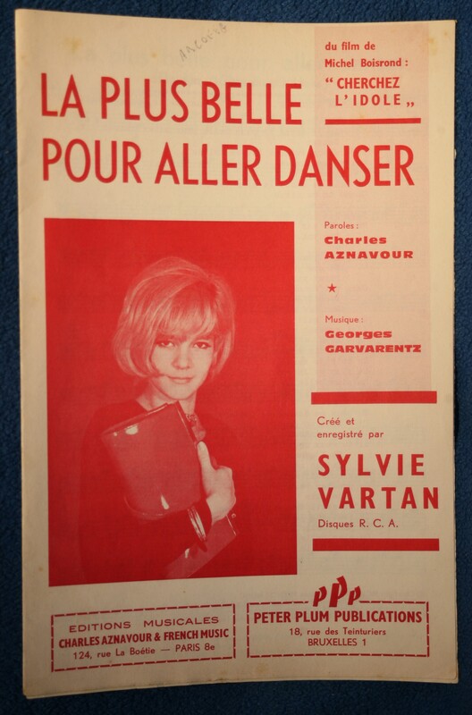 : Sylvie Vartan - Partition musicale - la plus belle pour aller danser - Sheet music ...