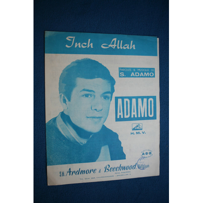 : ADAMO PARTITION INCH ALLAH BELGIUM - Sheet music - Partitions ...