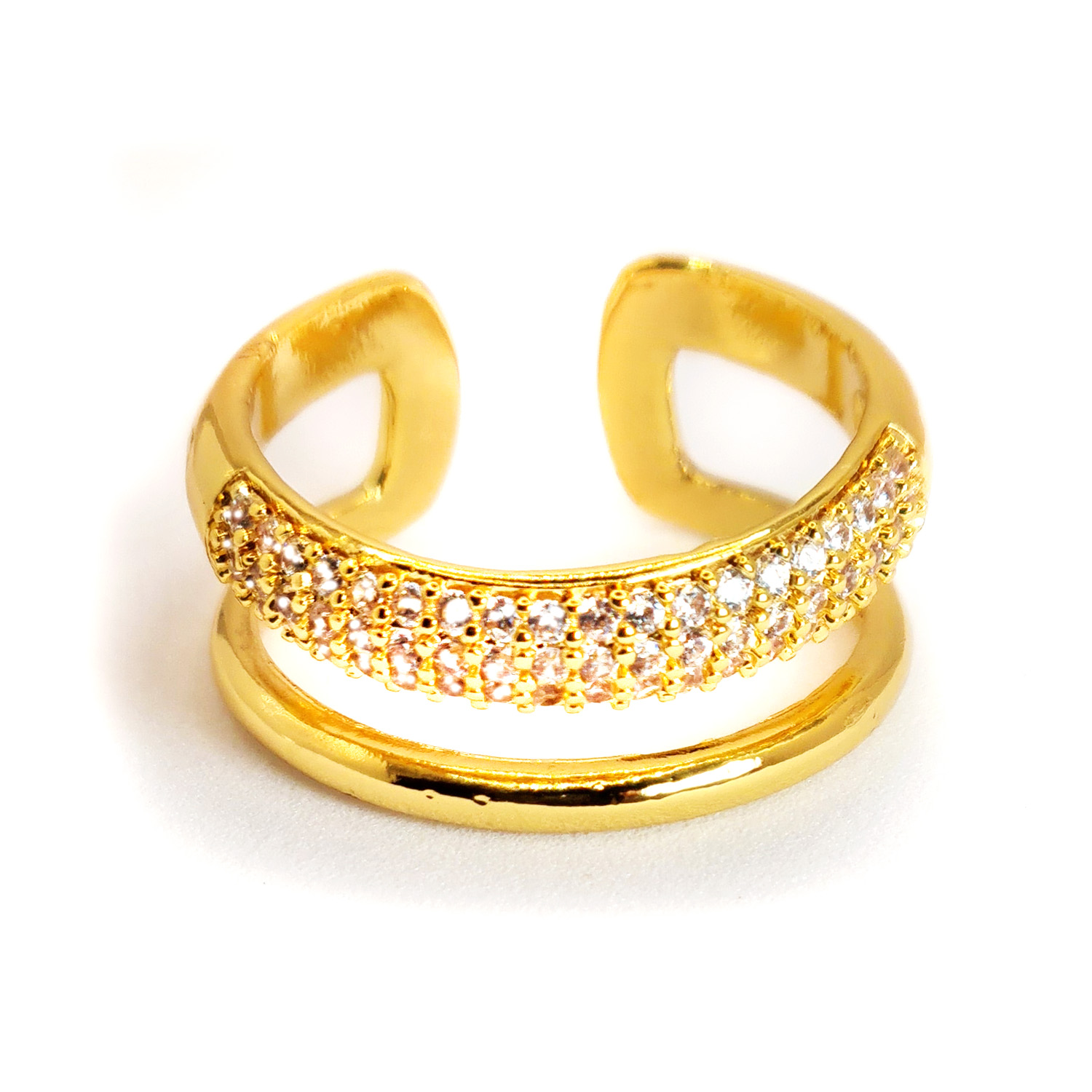 Bagues ajustables en acier inoxydable, pierres naturelles et émail ...