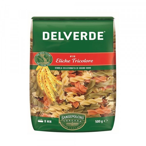 DELVERDE - ELICHE TRICOLORE Paquet de 500g - Pâtes, Riz et Féculents ...