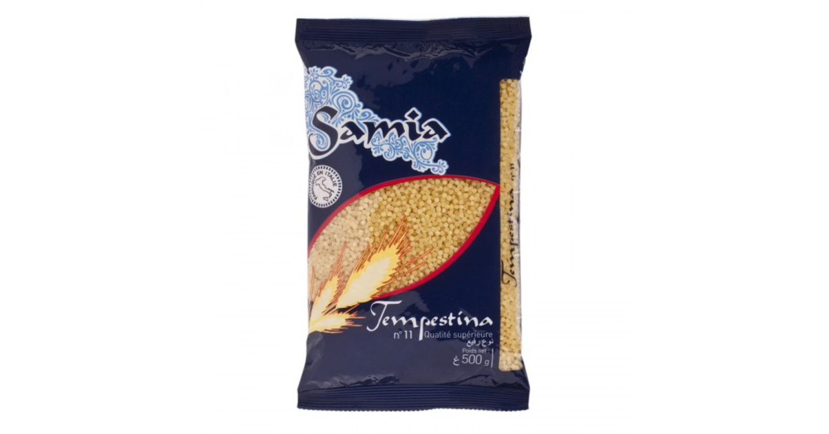 SAMIA - PATES TEMPESTINA N°11 Paquet de 500g - Pâtes, Riz et Féculents ...