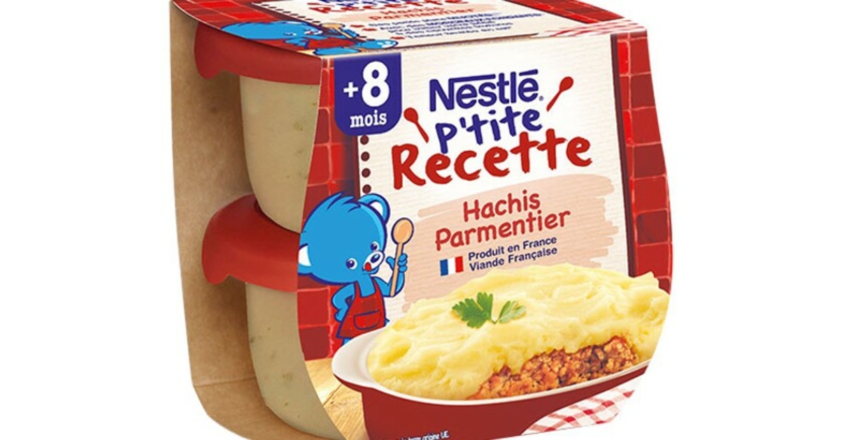 NESTLE - HACHIS PARMENTIER DES 8 MOIS Les 2 pots de 200g - Repas de ...