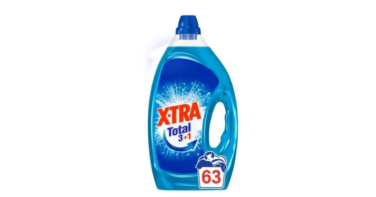 X-TRA - LESSIVE LIQUIDE TOTAL 3 EN 1 Bidon de 2835 ml - Le Linge ...