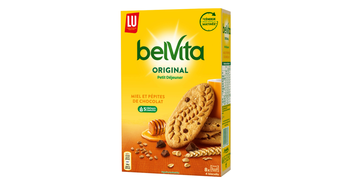 LU - BISCUITS CEREALES AU MIEL ET PEPITES DE CHOCOLAT BELVITA 400g ou ...