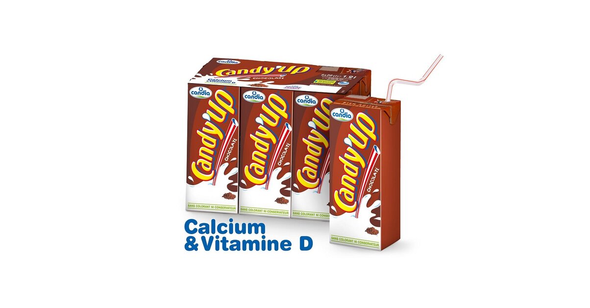 CANDIA - BOISSON LACTEE CHOCOLATEE CANDY'UP 6 x 20cl - Petit-Déjeuner ...