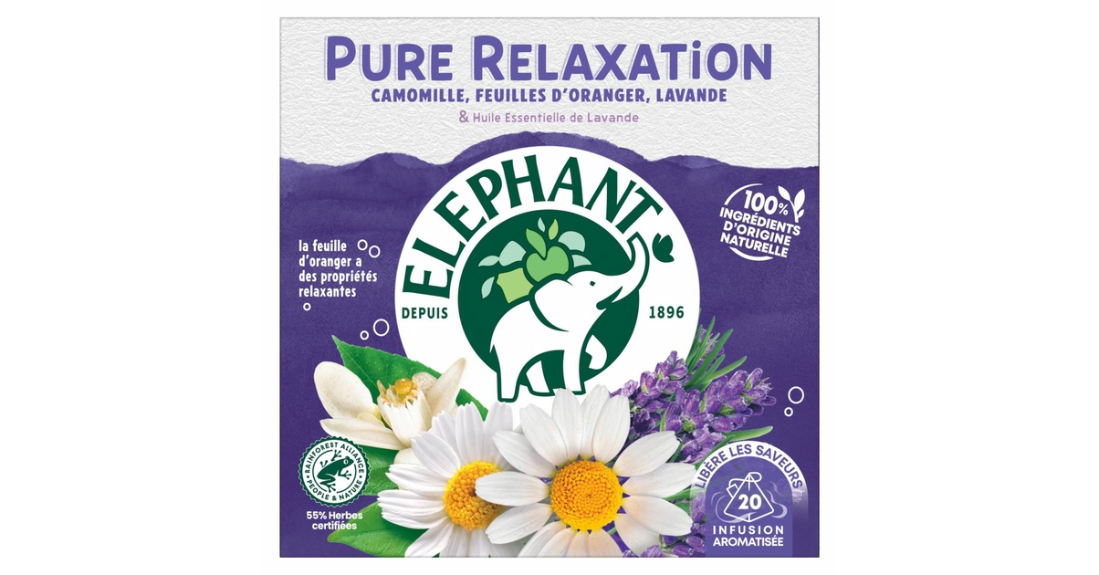 ELEPHANT - INFUSION RELAXATION ET ANTI-STRESS 20 sachets - Thé et ...