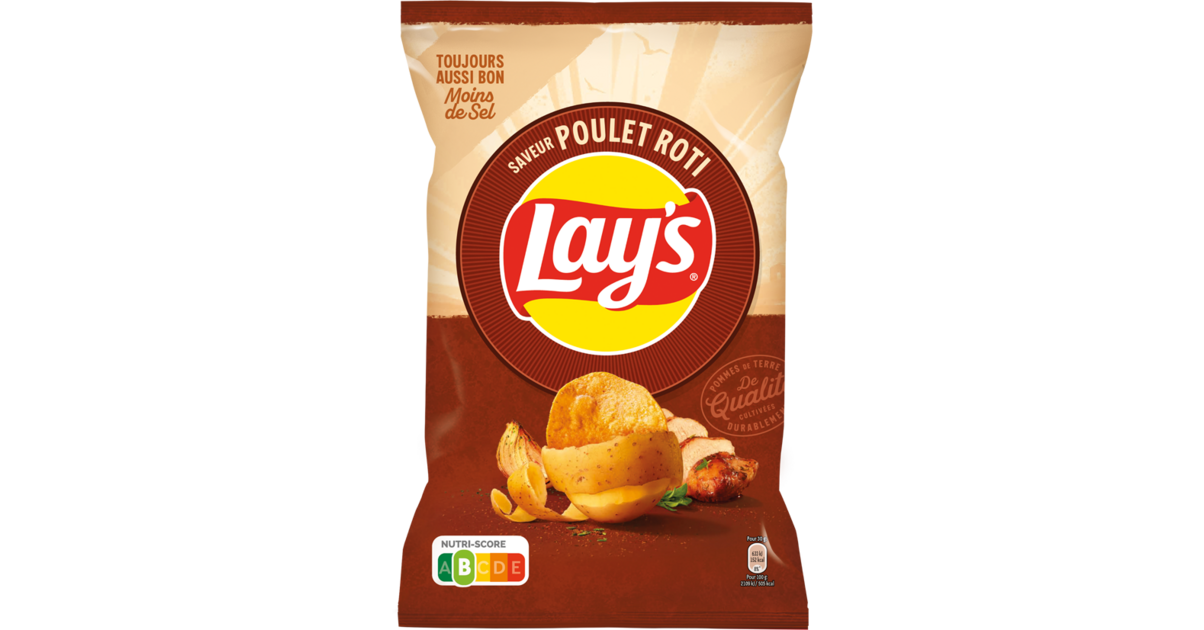 LAY'S - CHIPS SAVEUR POULET ROTI Paquet de 135g - Apéritif et Chips/Les ...