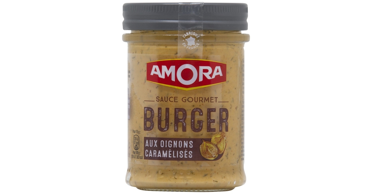 AMORA - SAUCE GOURMET BURGER OIGNONS CARAMELISES Pot de 188g - Huiles ...