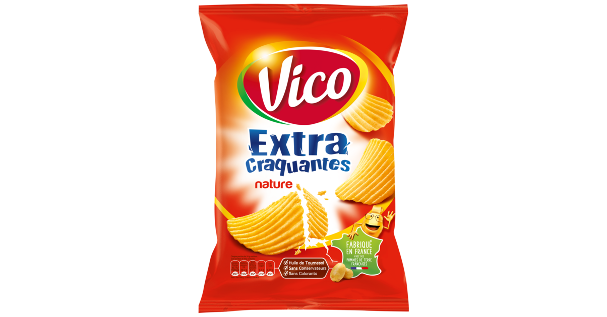 VICO - CHIPS EXTRA CRAQUANTE Paquet de 150g ou 400g. - Apéritif et ...