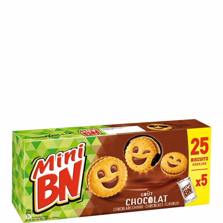 BN - MINI BISCUITS CEREALES FOURRES CHOCOLAT 175g - Biscuits, Gâteaux ...