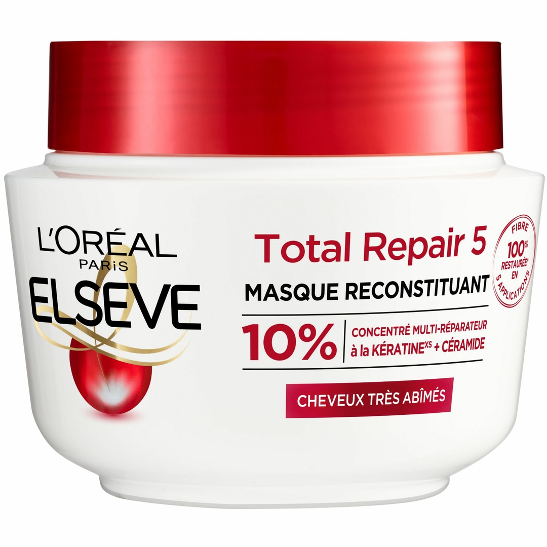 ELSEVE - MASQUE REPARATION INTENSE TOTAL-REPAIR 5 Pot de 310ml - Soin ...