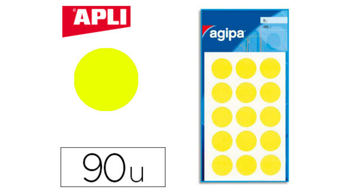 PASTILLES IDENTIFICATION Ø19mm JAUNE - Etiquettes scolaires - Buroweb.fr