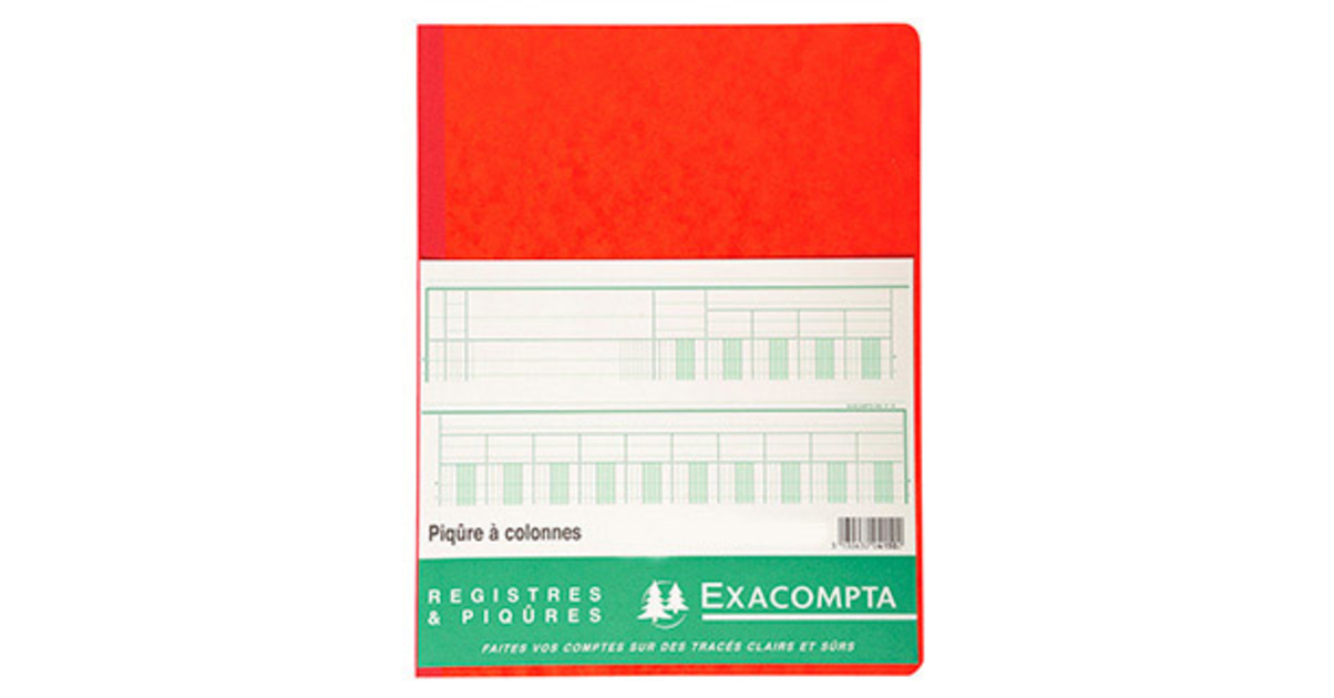 REGISTRE COMPTABLE 7 COLONNES SUR 1 PAGE 32x25cm - Registres comptables ...