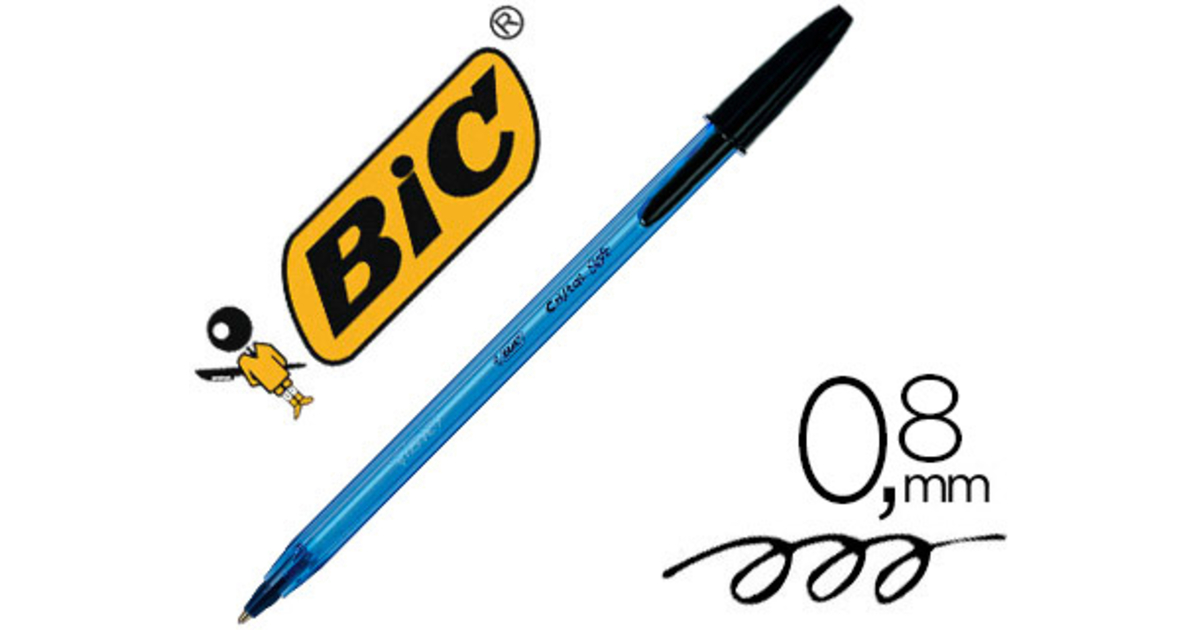 STYLO BILLE CRISTAL SOFT NOIR - Stylos BIC - Buroweb.fr