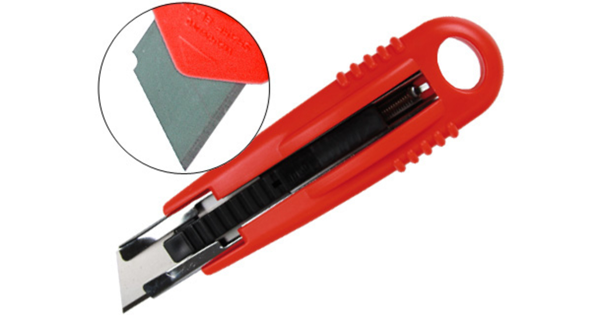 CUTTER DE SÉCURITÉ RÉTRACTABLE 18MM - Cutters & Lames - Buroweb.fr
