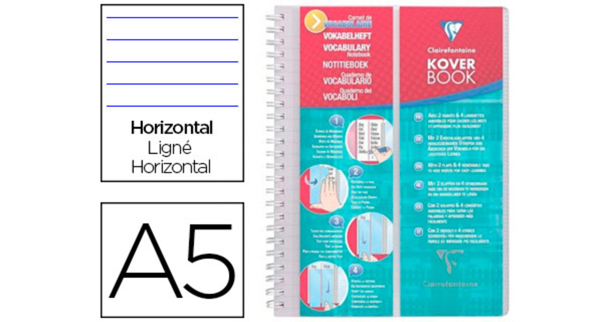 CAHIER DE VOCABULAIRE KOVER BOOK 14.8X21CM 100 PAGES - Carnets de ...