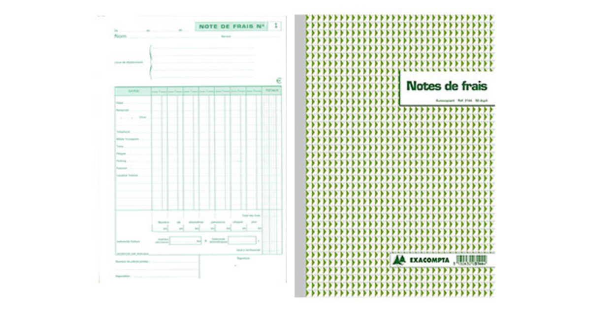 NOTES DE FRAIS 50 DUPLIS A4 - Manifolds autocopiants - Buroweb.fr
