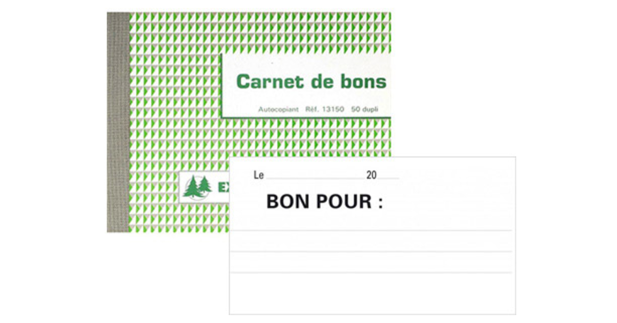BON POUR 50 DUPLIS 10.5X13.5CM - Manifolds autocopiants - Buroweb.fr