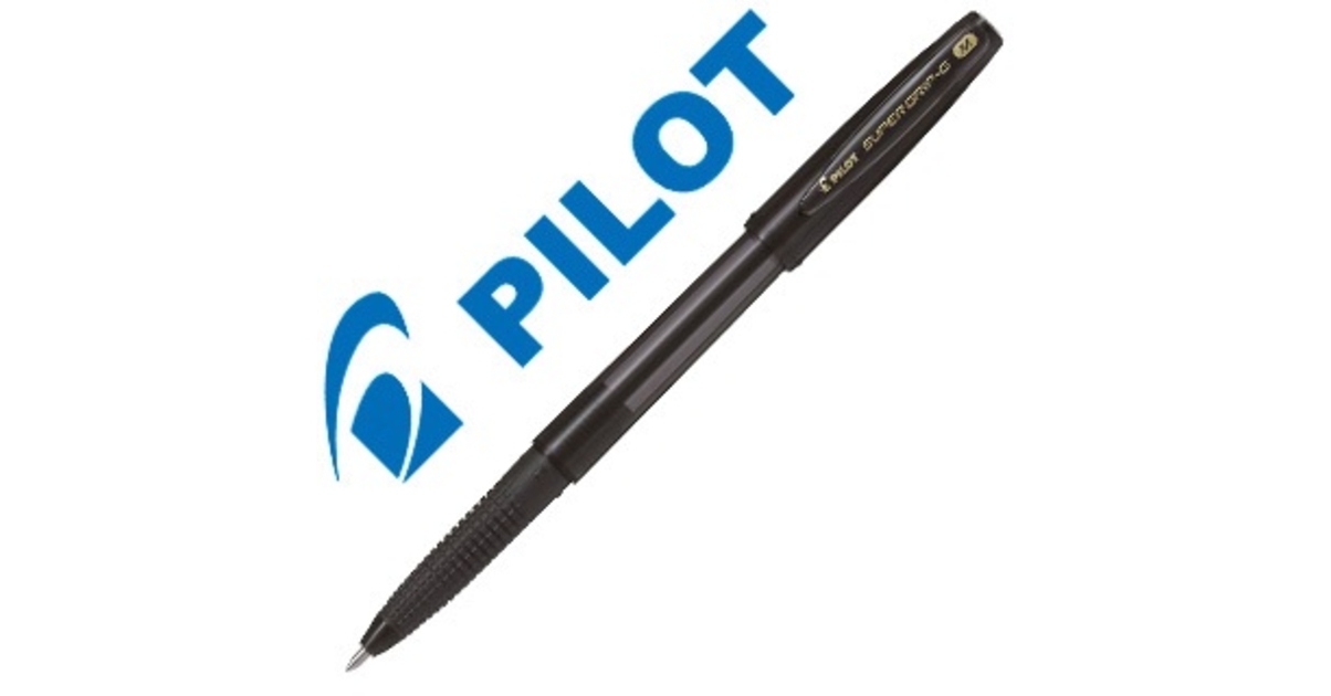 STYLO BILLE SUPER GRIP G POINTE MOYENNE NOIR - Stylos PILOT - Buroweb.fr