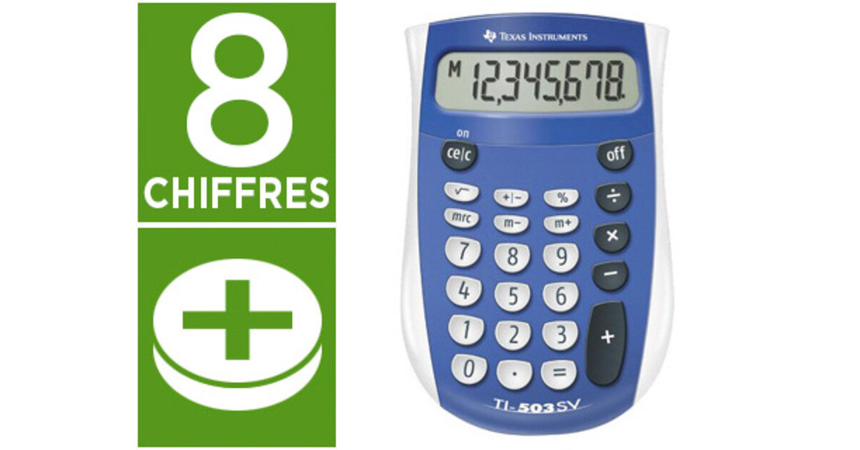 TEXAS INSTRUMENT TI-503 SV 8 CHIFFRES - Calculatrices de bureau ...