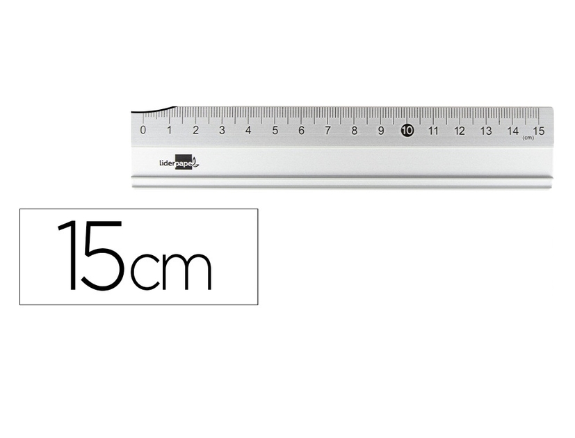RÈGLE ALUMINIUM COLORIS MÉTAL 15CM - Règles - Buroweb.fr