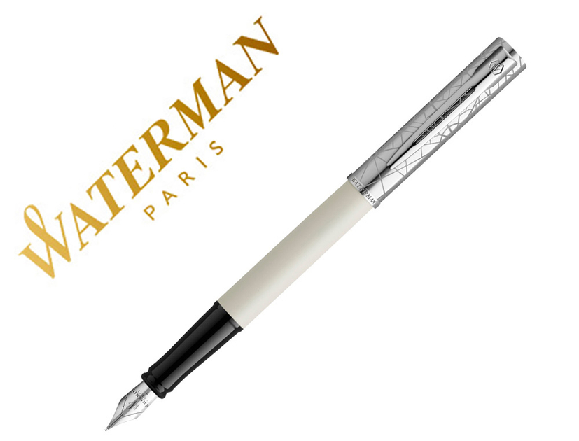 COLLECTION ALLURE DELUXE STYLO PLUME BLANC - Stylos WATERMAN - Buroweb.fr