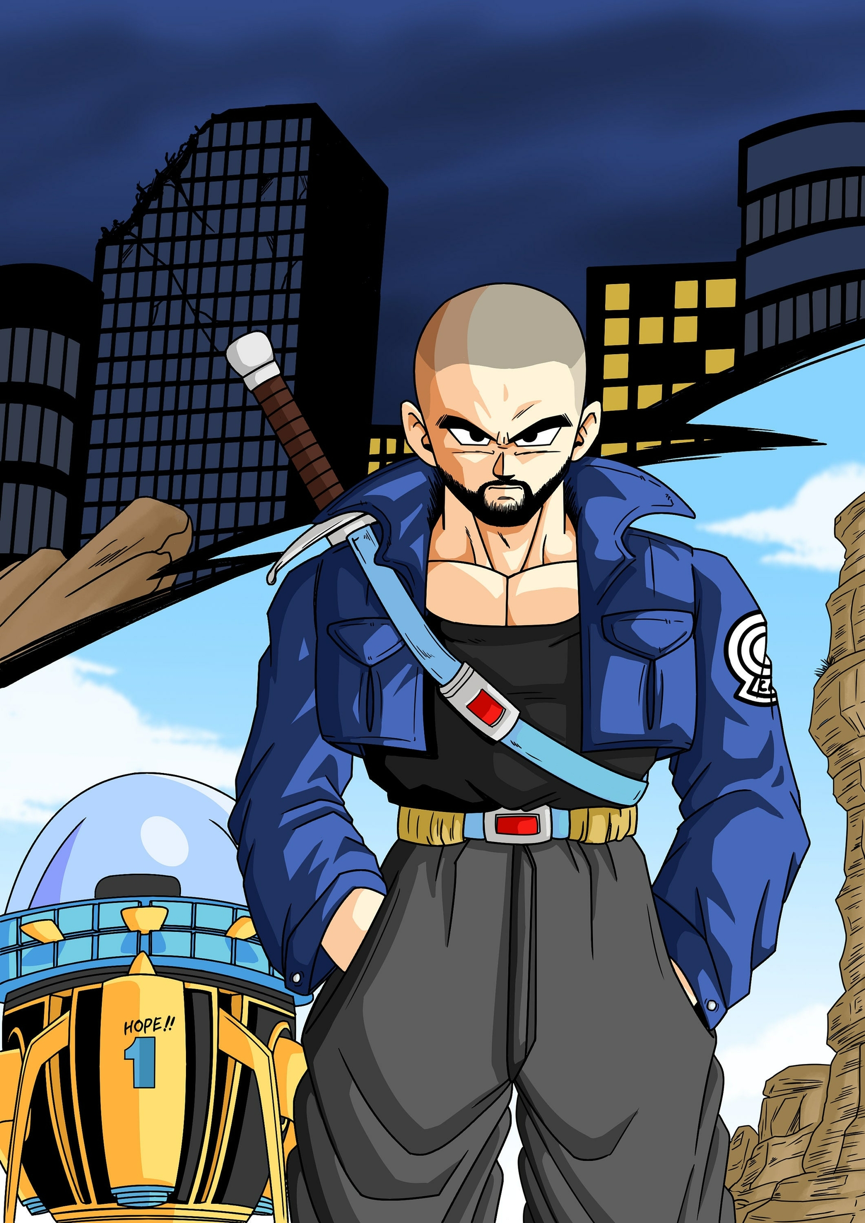 Dessin personnalisé - style Dragon Ball - Portrait manga - Dessins ...