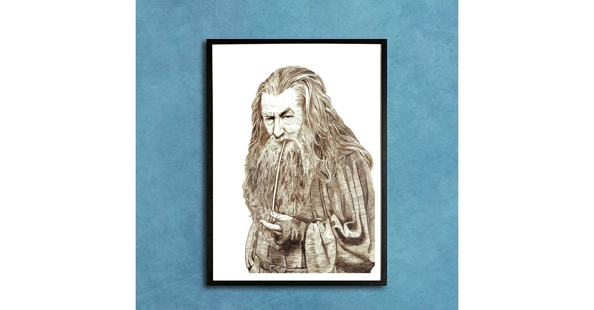 Affiche - gandalf - Portrait Sépia - affiches - print/Affiches manga et ...