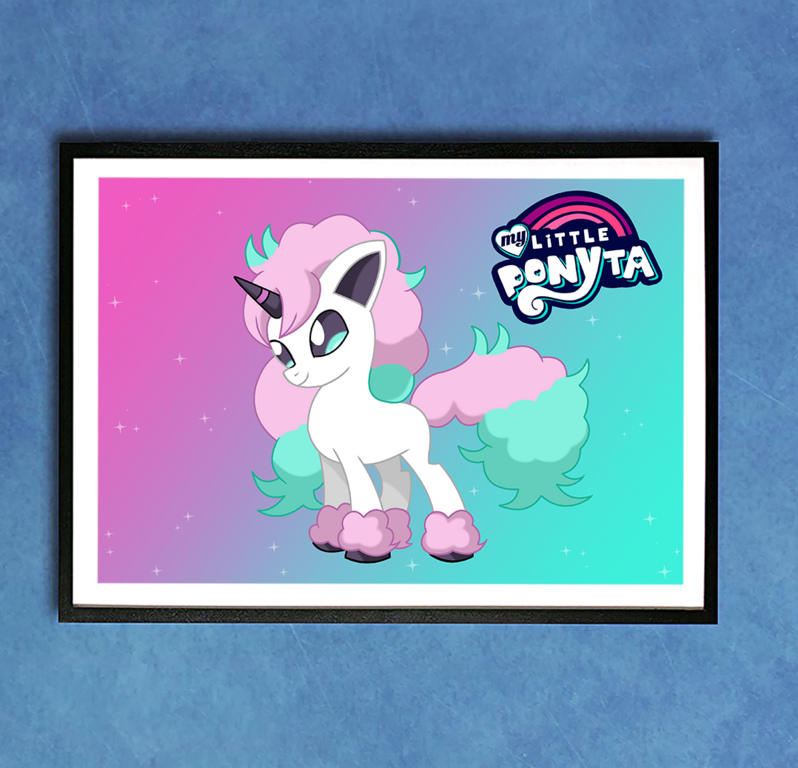 Affiche - Ponyta de Galar - Crossover Pokemon / My little Pony ...