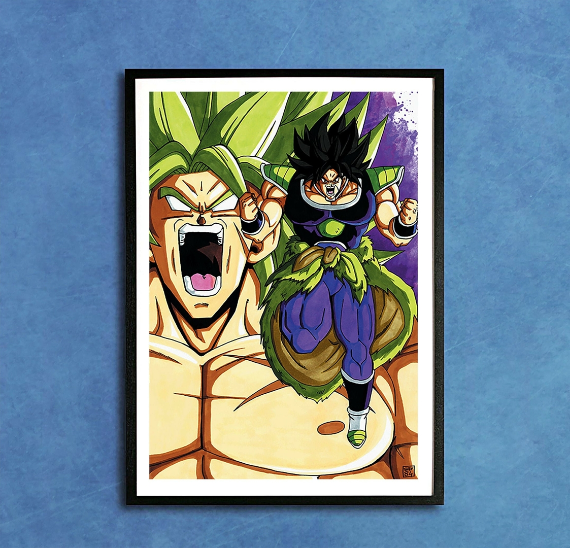 Affiche A4 - Broly - Série Saiyan - - les-creations-de-stef-solaris