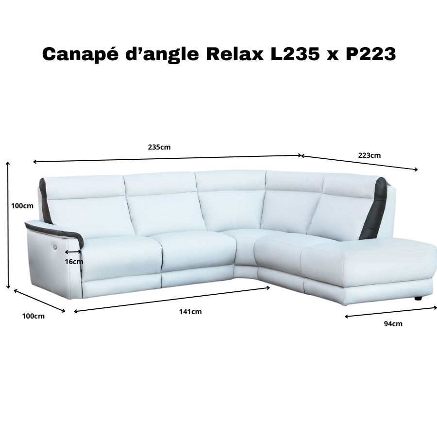 Canapé Angle avec Relax au meilleur prix | Livré et Installé