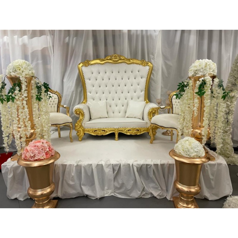 Location Trône Mariage - Fauteuil pour Mariés - - laure-deco