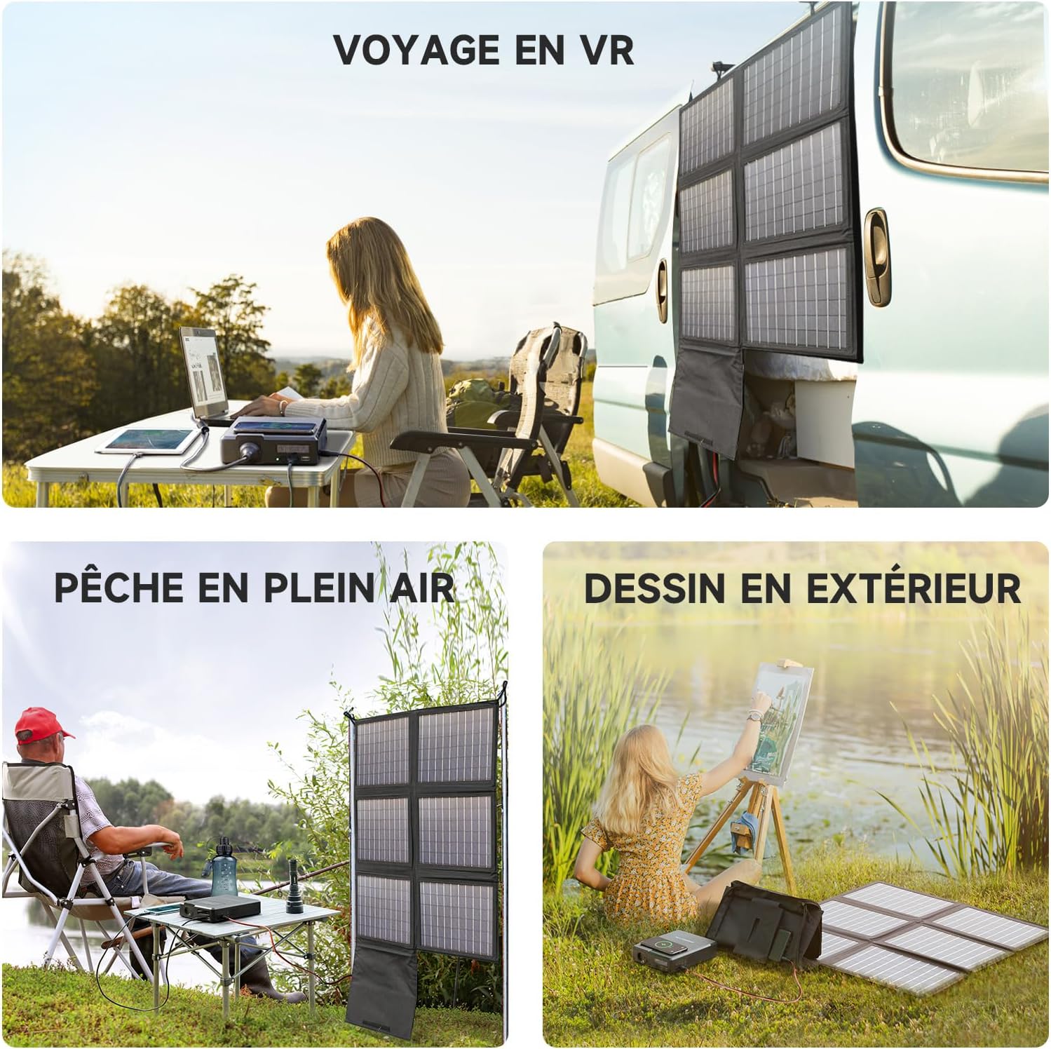 ALLPOWERS S200 .200W, 154Wh avec panneau solaire pliable de 60W